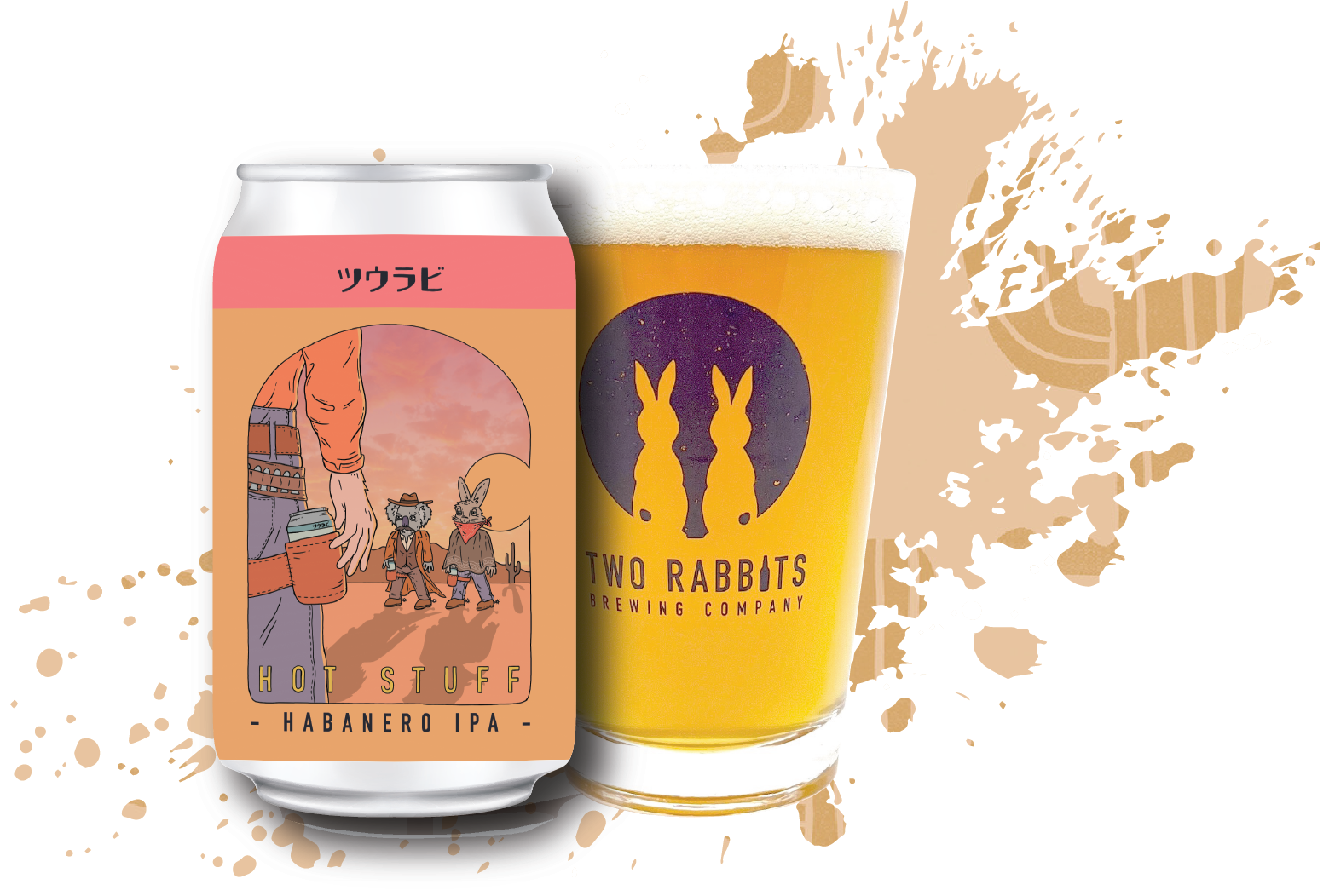 ツウラビ HOT STUFF (ハバネロ IPA) – TWO RABBITS BREWING COMPANY